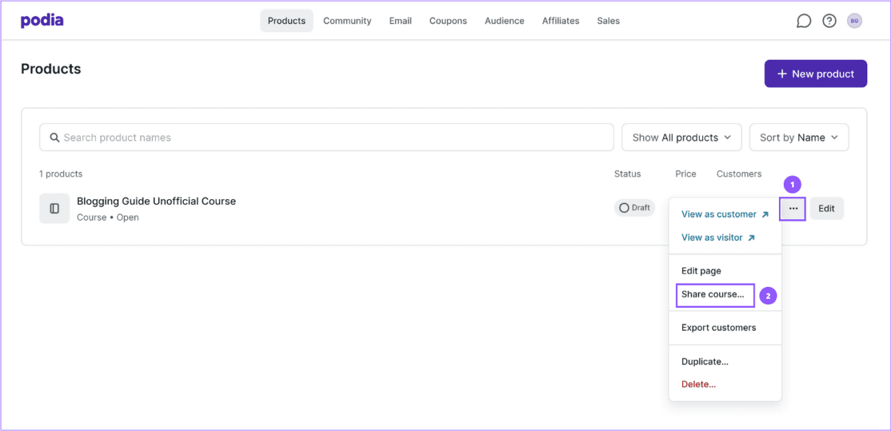 How to Create a Course on Podia - Blogging Guide